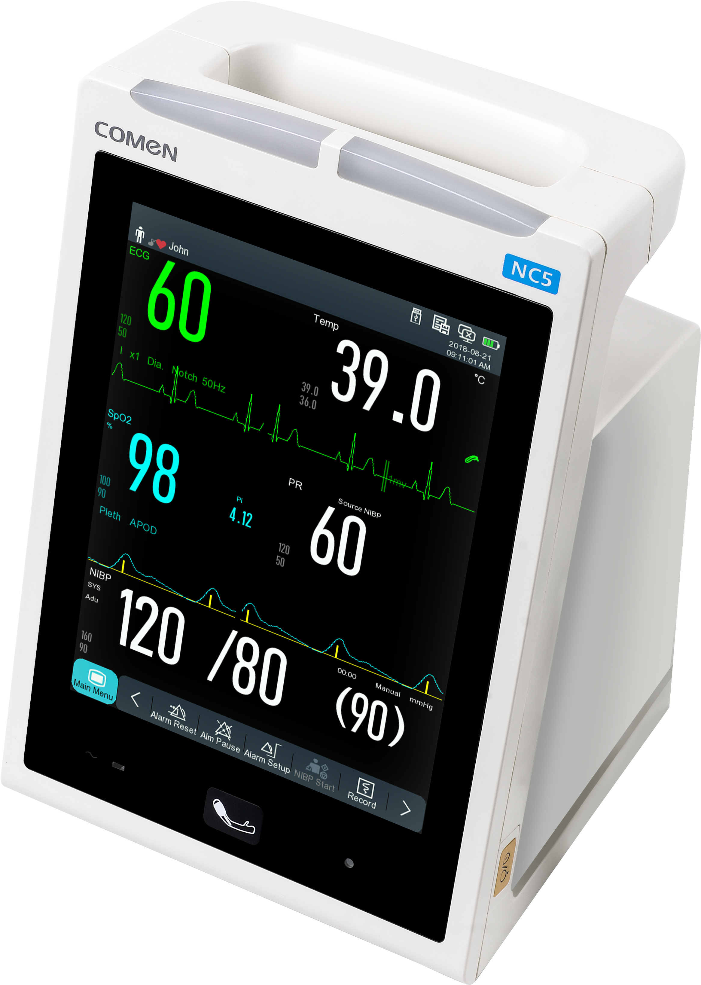 Pasientmonitor NC5 BT/spO2/EKG/puls | Norengros